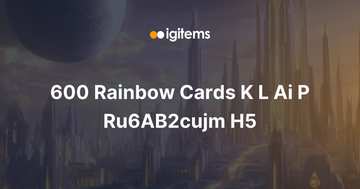 600 Rainbow Cards | igitems